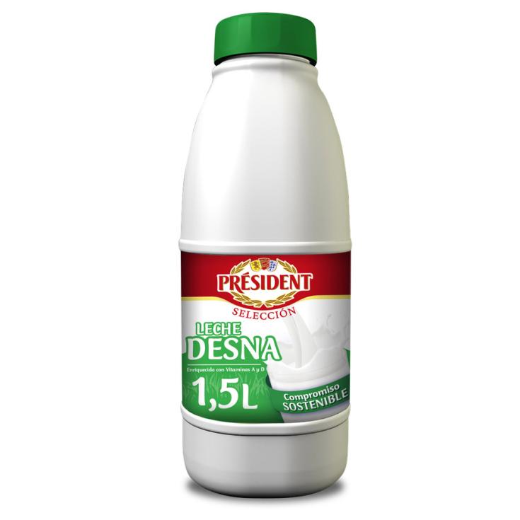 LECHE DESNATADA BOTELLA PRESIDENT 1.5L - LaDespensa